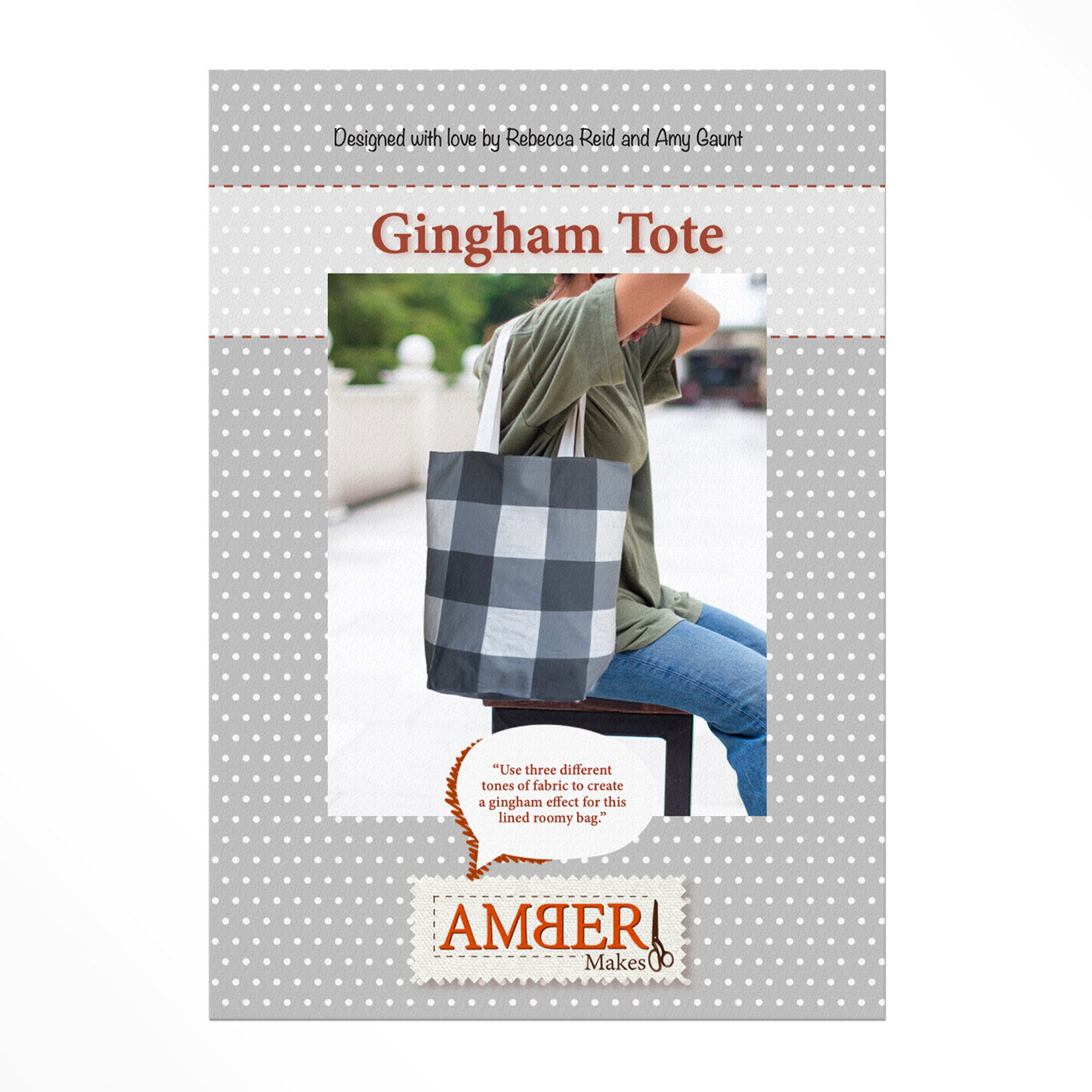 Gingham Tote Bag – PDF Download Instructions Booklet – Amber Makes