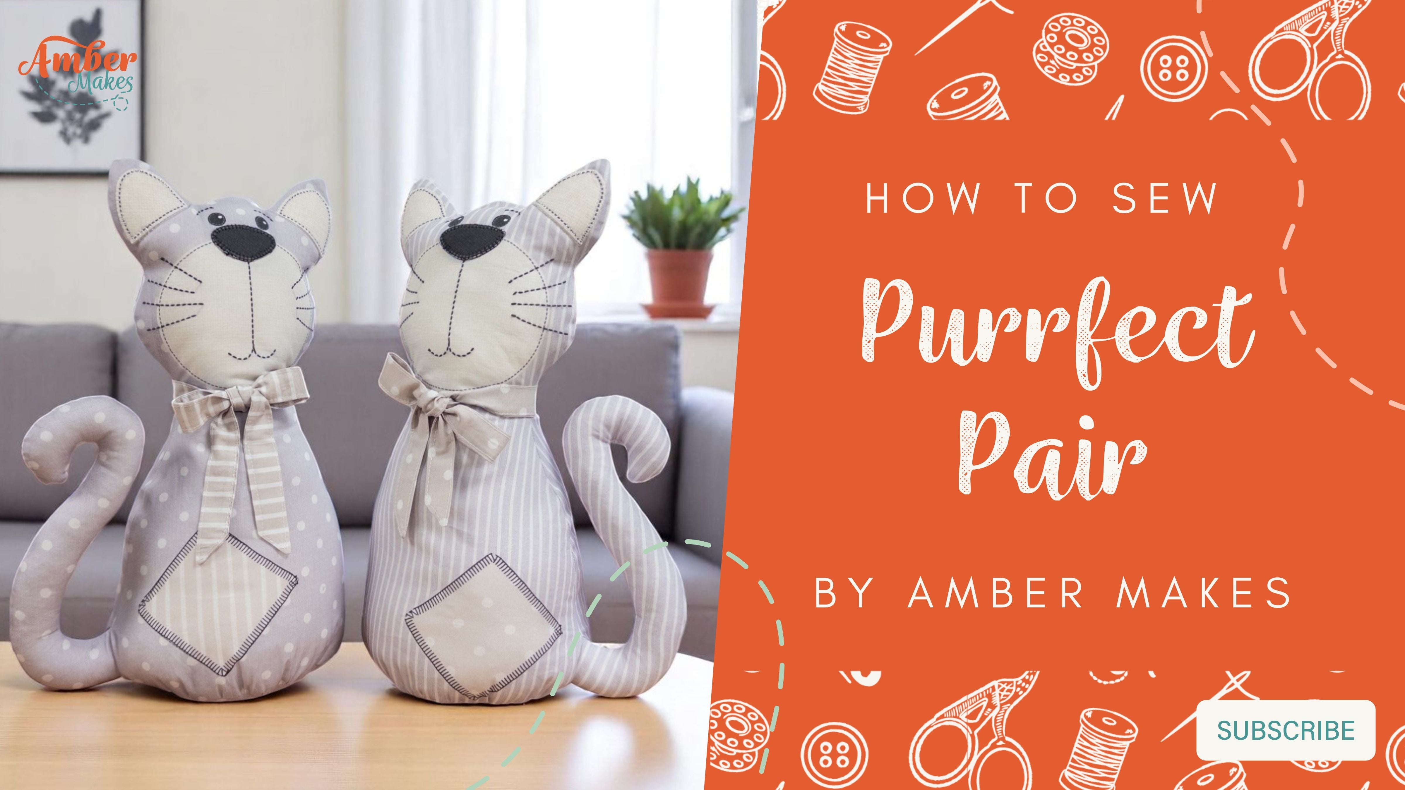Amber Makes Sewing Tutorial - How to Sew The Purrfect Pair
