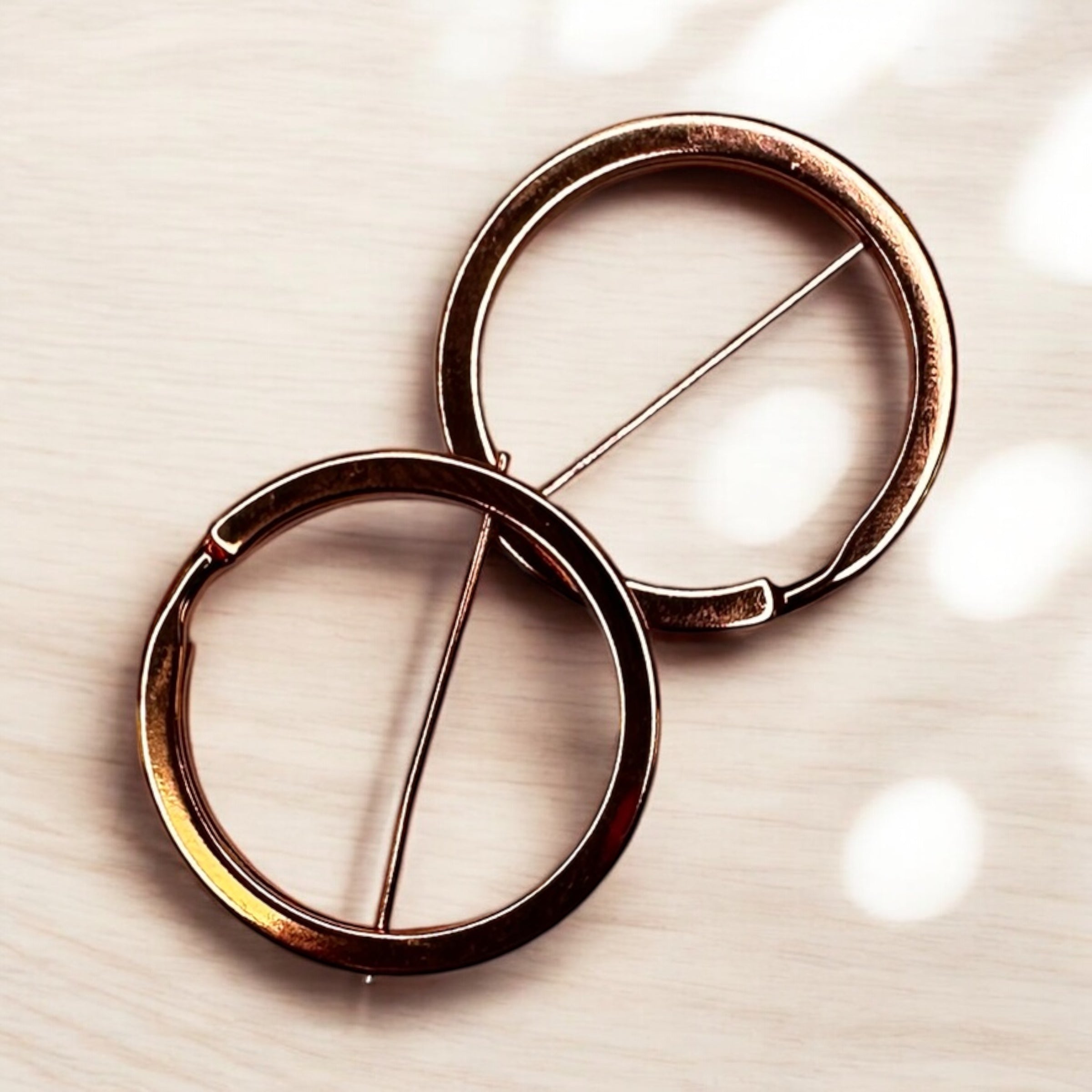 Split Rings: 25mm Diameter, Rose Gold, Two Rings – Amber Makes
