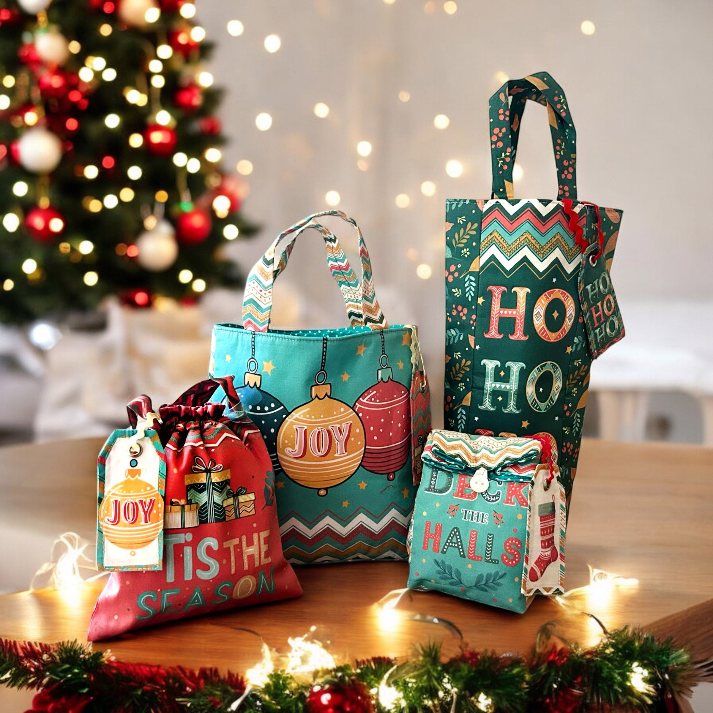 The Gift Bag Collection- Christmas Retro Sewing Kit – Amber Makes