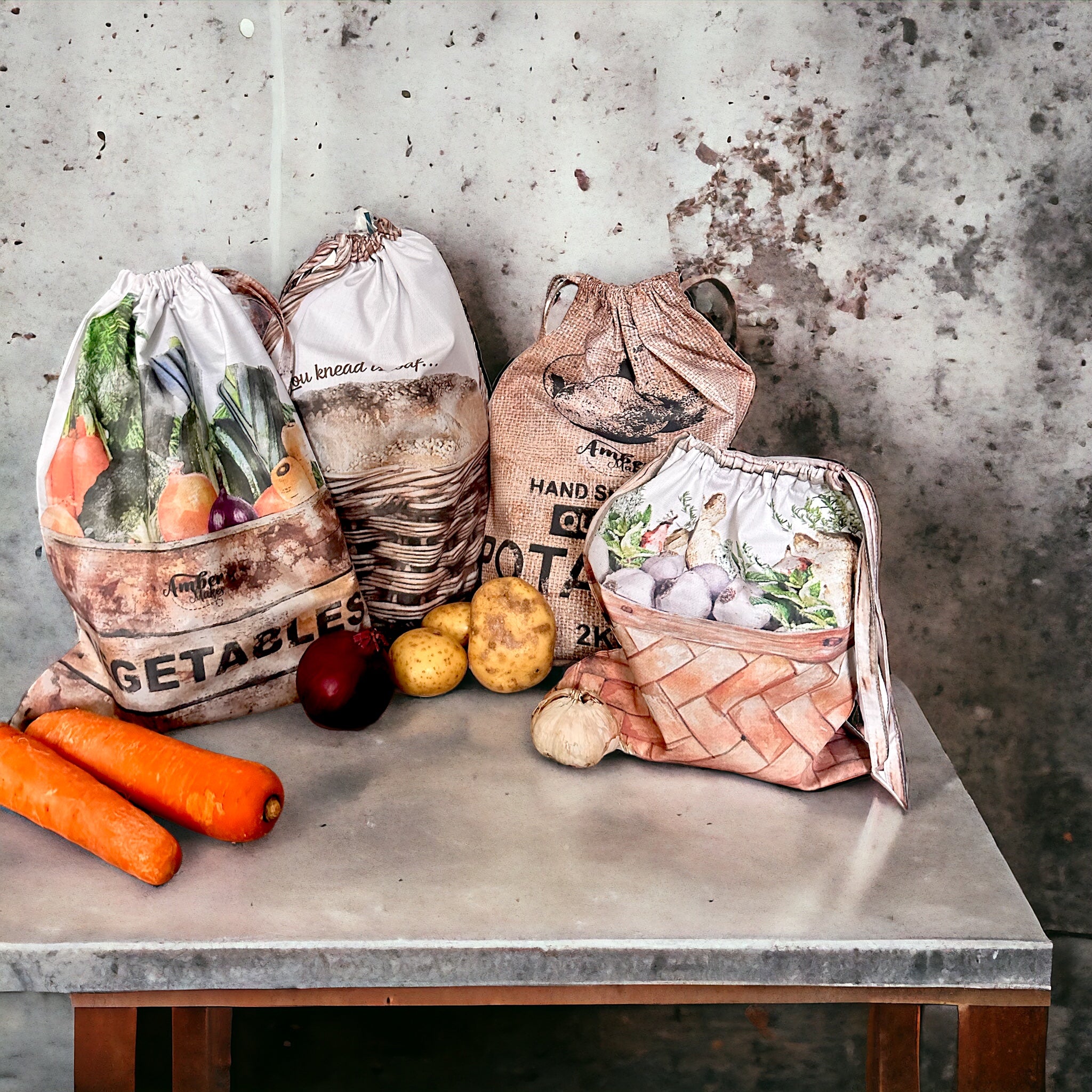 Sewing School Reusable Produce Bags - The Farm Shop Kit – Amber Makes