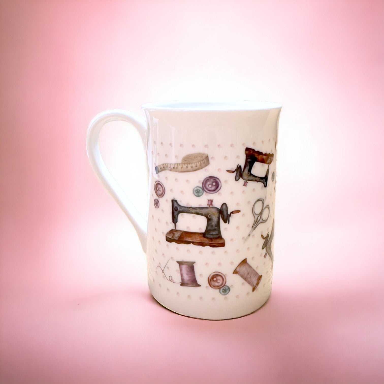 Bone China Mug - Vintage Sewing – Amber Makes