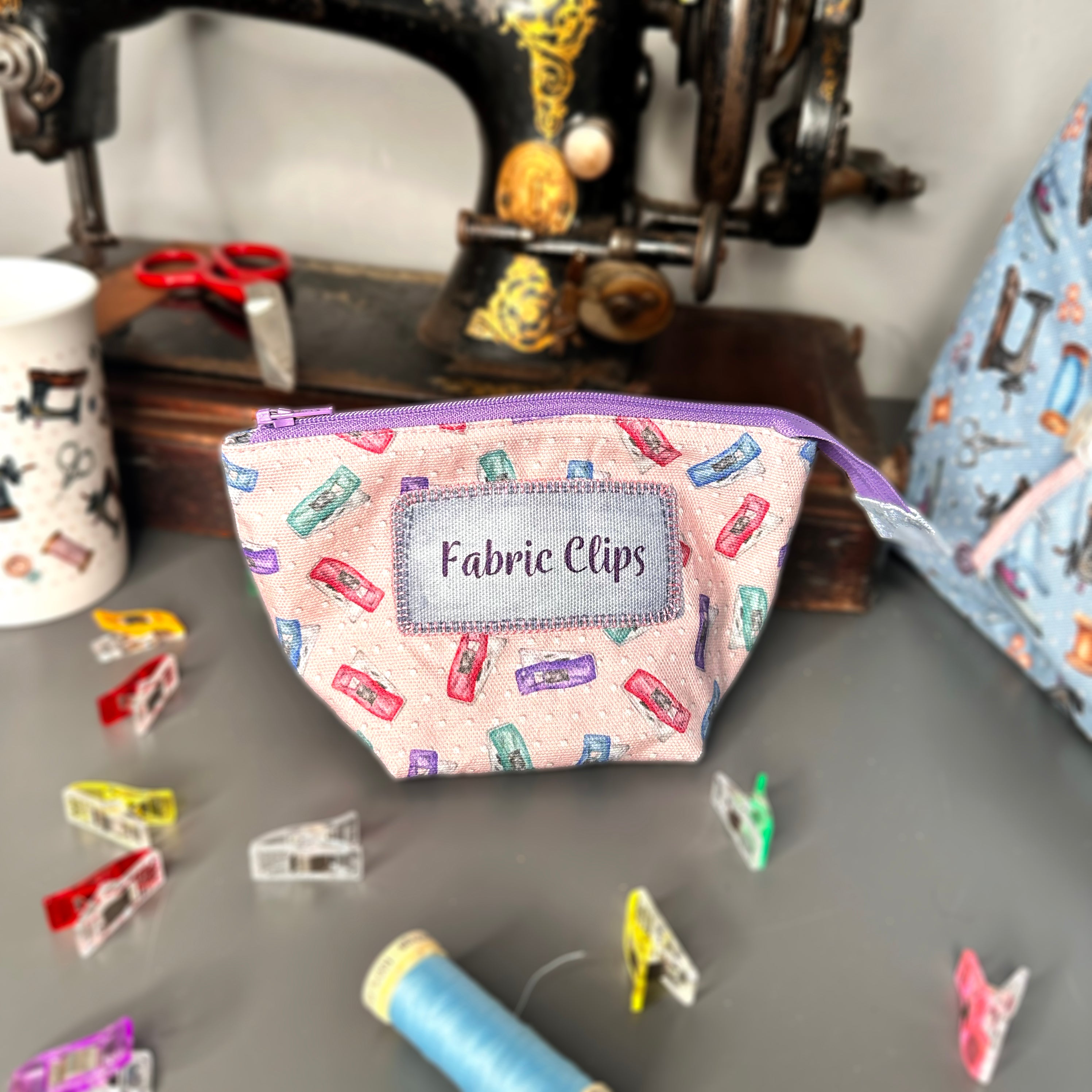 Fabric Clips Pouch - Vintage Sewing Kit – Amber Makes