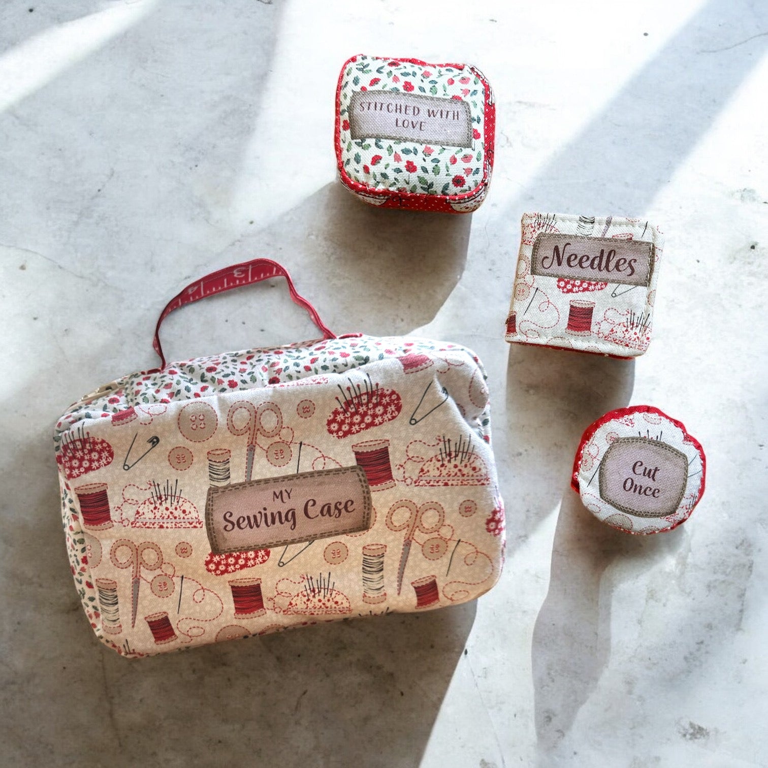 The Sewing Case – Redwork Kit – Amber Makes