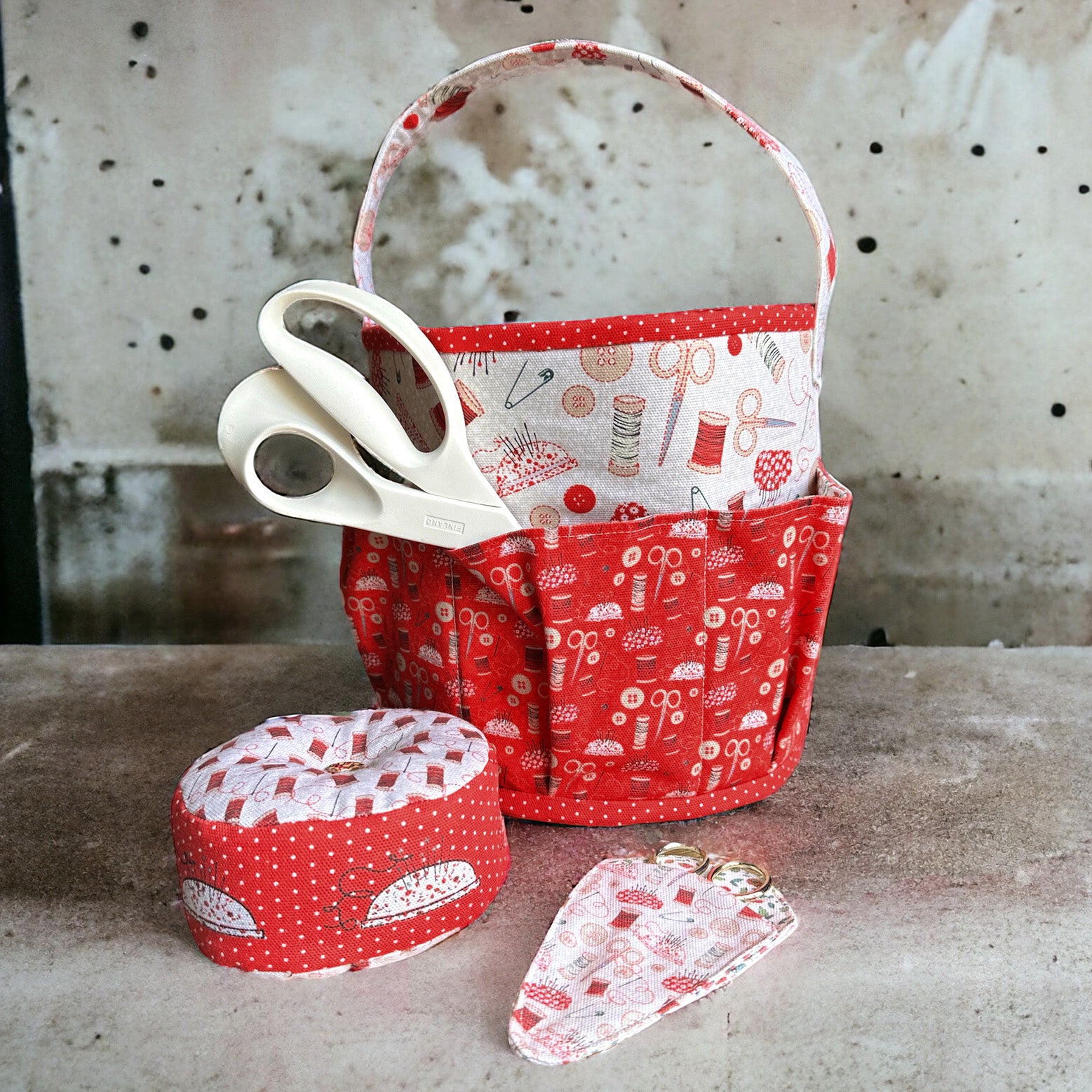 The Craft Storage Set - Redwork Sewing Kit – Amber Makes