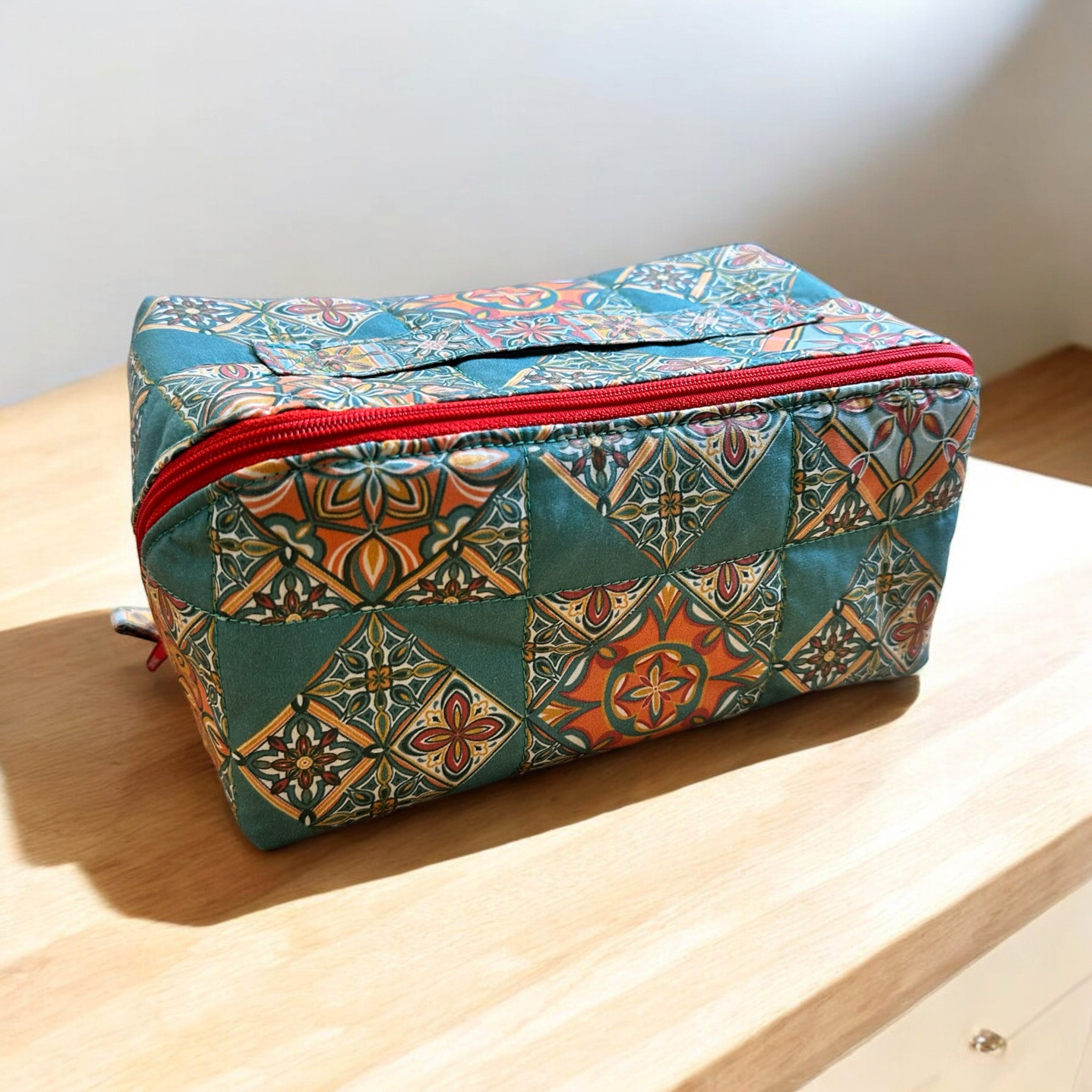 Sewing School Zippy Traycase – Portuguese Tiles Sewing Kit – Amber Makes